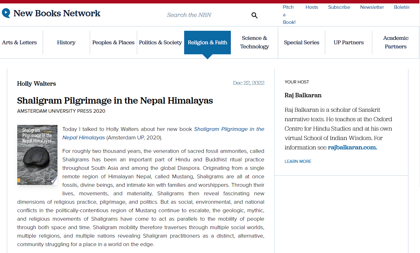 “Shaligram Pilgrimage in the Nepal Himalayas” — Interview with Dr. Raj ...
